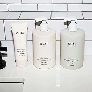 OUAI Hand Lotion. The Perfect Lightweight Formula to Hydrate Your Driest Spots. Made with Avocado, Jojoba and Rose Hip Oils to Lock in Moisture (16 Fl Oz)