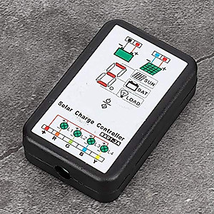 Solar Charge Controller, 6V 12V PWM Solar Charge Controller Support for Lithium and Ni Mh Batteries