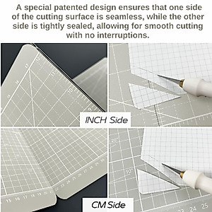 iMAT Flip Cutting Mat_M type, Self-healing, Foldable, Minimum Close to A4, Maximum 13.78'' x 37.8'', Double-sided Use, One Side: INCH, One Side: CM, Use in Crafts (Rose Pink)