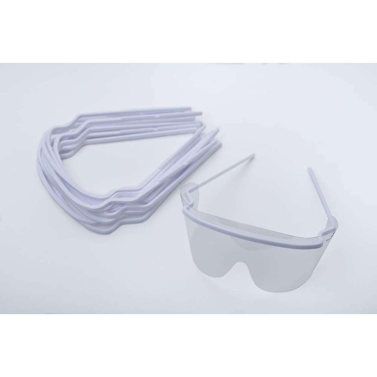 Medical/Dental Eye Shields Disposable, 100 per case Pre-Assembled White Frames with Lenses.