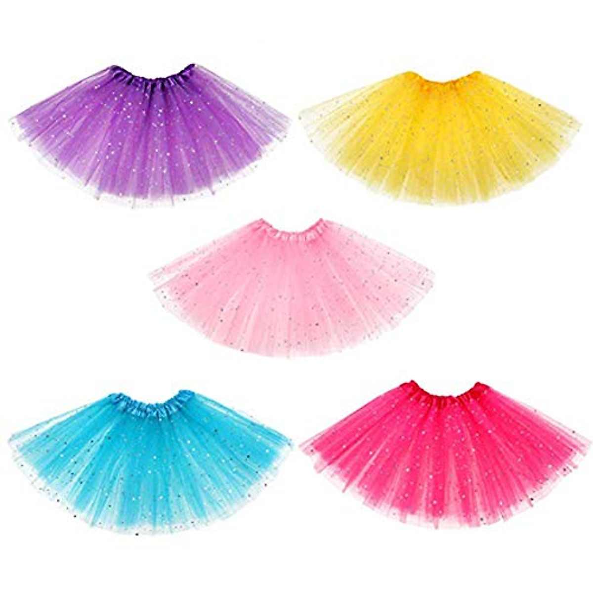 10Pcs Girls Princess Dress up Accessories Tutu Skirt Princess Tiara Crown Set Princess Party Decorations Gifts Party Favors Costume for Girls
