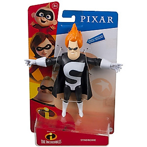 Mattel Disney Pixar The Incredibles Action Figure, Syndrome Collectible Toy in Signature Look, 7.25-inch with Movable Joints