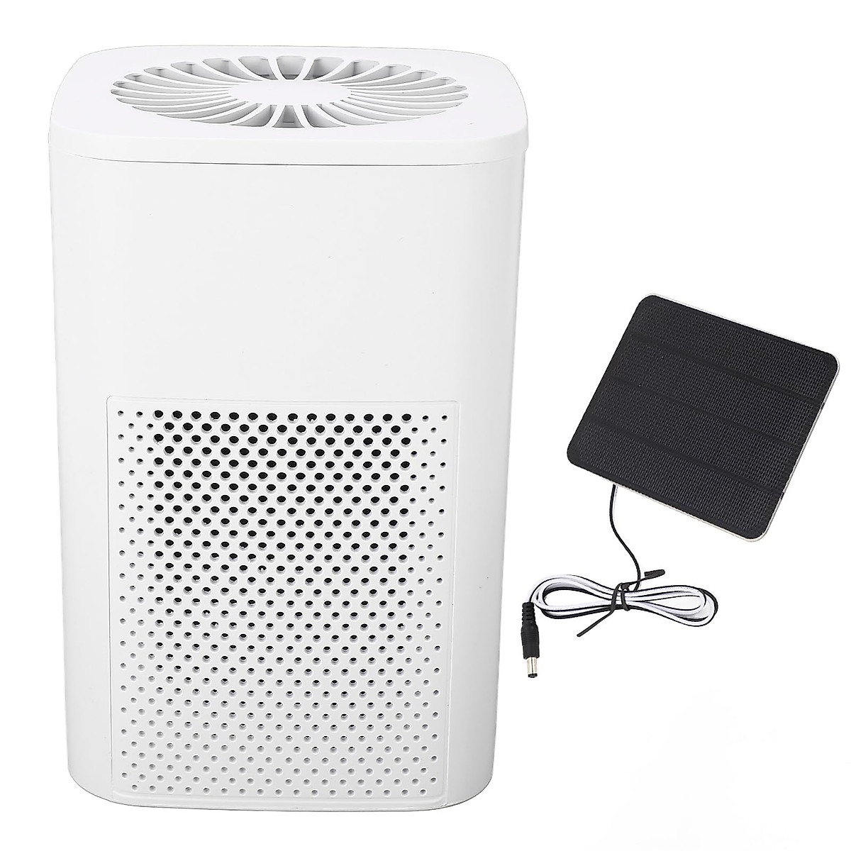 Air Purifier for Home Large Room 880ft ² Coverage, Solar Powered Air Freshener with 10W Solar Panel, 20DB Quiet Low Noise Air Cleaner for Car, Chicken Coop, Smoke, Pet Odor, Dust