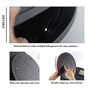 12" Heavy Duty Rotating Swivel Turntable Stand with Steel Ball Bearings for TV/Computer/Monitor, 2 PCS