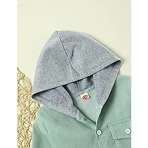 bilison Kids Toddler Boy Clothes Long Sleeve Corduroy Lapel Button Down Shirt Top Little Boys Shirts Light Green