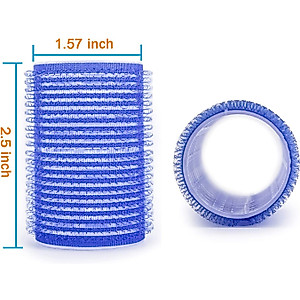 Hair Rollers, 12 Pack Self Grip Salon Hairdressing Curlers, DIY Curly Hairstyle,Colors May Vary, Large
