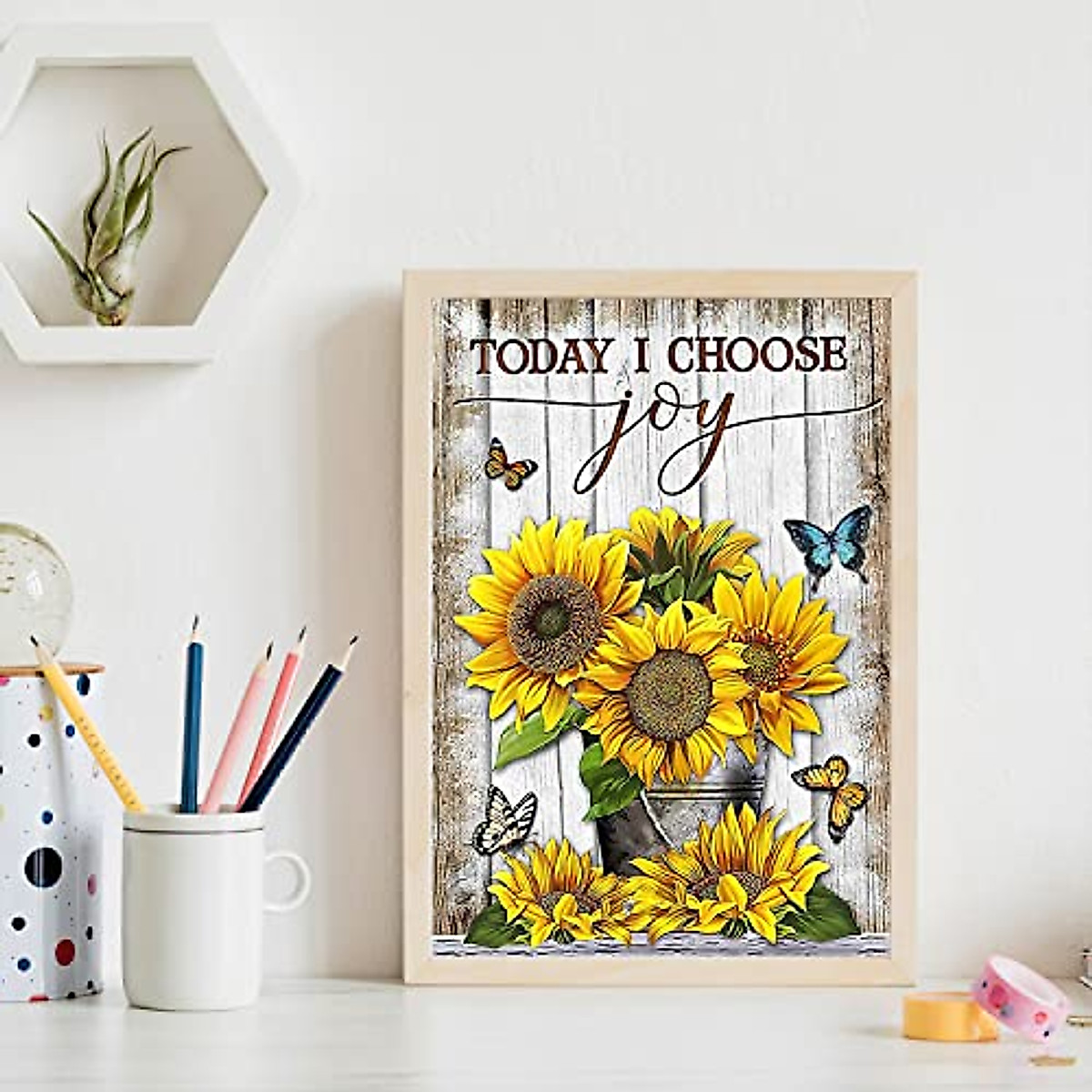 Sunflower Cross Stitch Kits for Adults - Stamped Crossstitching Kits Preprinted 11 Count Cross-Stitch Kit for Beginner, 11CT Prestamped Easy Pattern Needlepoint Kits Crafts for Decor 11.8x15.7inch