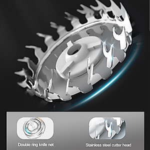 Men's Electric Shaver, Rechargeable Rotary Razor with Pop-up Sideburn Trimmer and LCD Power Indicator, Fast Charging, Compact Wet and Dry Shaver