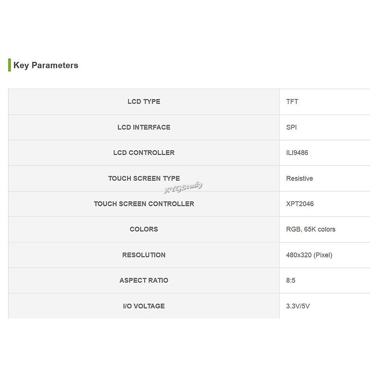 XYGStudy 4 inch Touch Shield LCD Resistive Screen Display 4" LCD 480x320 Resolution Controller