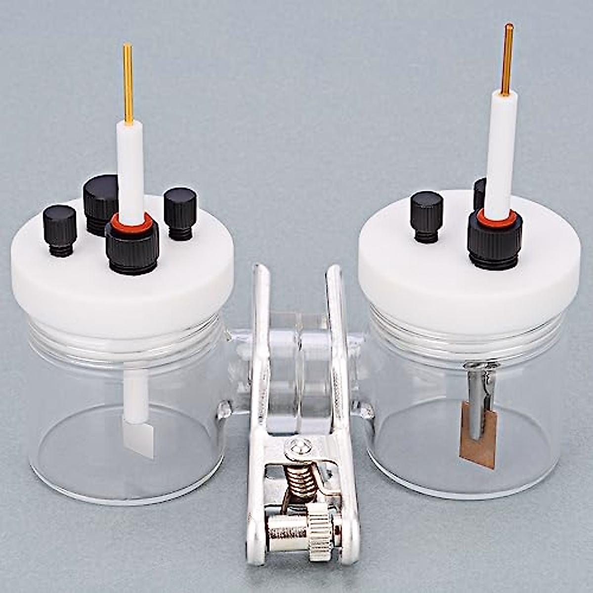 stonylab Stainless Steel Electrode, 10 x 10 x 0.1 mm Laboratory Electrode with Stainless Steel Sheet Plate and PTFE Body for stonylab Electrolytic Cell Electrode