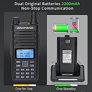 Ham Radio Baofeng BF-H6 10W High Power Two Way Radio Dual Band Handheld Walkie Talkie(UV-5R Upgraded Version) with PL2303 USB Programming Cable etc Extended Kit