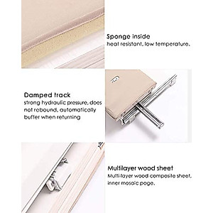 Homebasix Closet Pull-Out Retractable Ironing Board Stow Away in The Cabinet Easy to Install (Silver Grey)