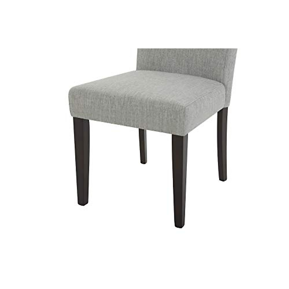Amazon Brand – Stone & Beam Linden Classic Upholstered Dining Chair, 18.9"W, Set of 2, Light Gray