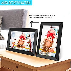 FRAMEO 10.1 inch WiFi Digital Picture Frame 1280x800 HD IPS Touch Screen Smart Cloud Photo Frame with 16GB Memory, Auto-Rotate, Wall Mountable, Easy Setup to Share Photos or Videos via Frameo
