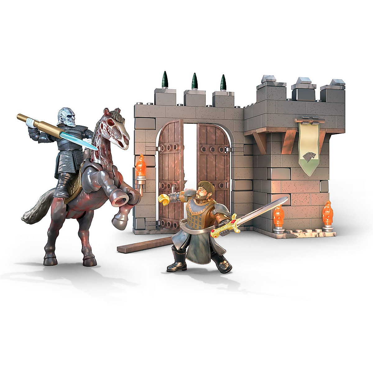 Mega Construx Game of Thrones Winterfell Defense Construction Set with Character Figures, Building Toys for Collectors (185 Pieces)