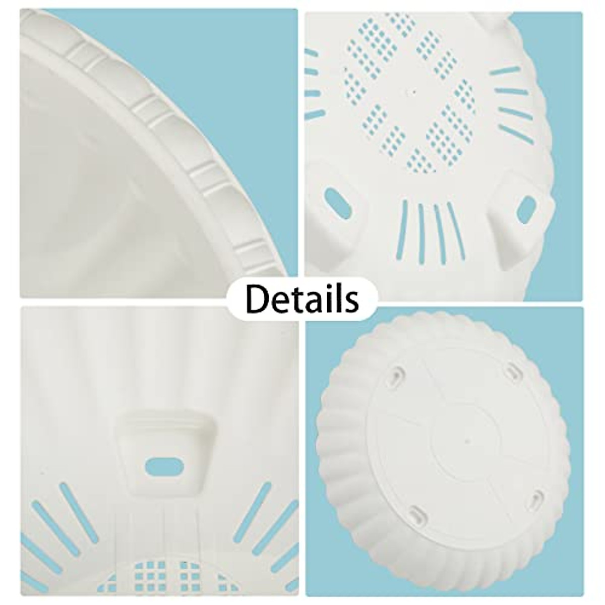 TITATI 6pcs 12.59” Hanging Planters for Outdoor Plants, Indoor Hanging Flower Pots Hanging Plant Holder with Drainage Hole Tray Hooks, Plastic Hanging Plant Baskets for Graden Home Porch White Color