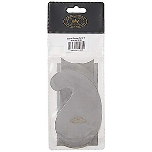 Crown AMT-20188 CRO-20188 376 2-1/2 x 5 Cabinet Scraper (Gooseneck, Rectangular & Curved) -Set of 3, Red