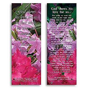 eThought BB-FBV-100 Bible Verse Cards - Pack of 100 Religious Bookmarks - Scripture Memorization Cards, Bible Verse Markers, Encourage and Share The Gospel, Full Color