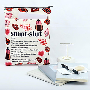 ENSIANTH Smut Slut Romance Book Lover Gift Spicy Romance Book Sleeve Smut Slut Bookish Gift Adult Literature Gift (Smut Slut BS)