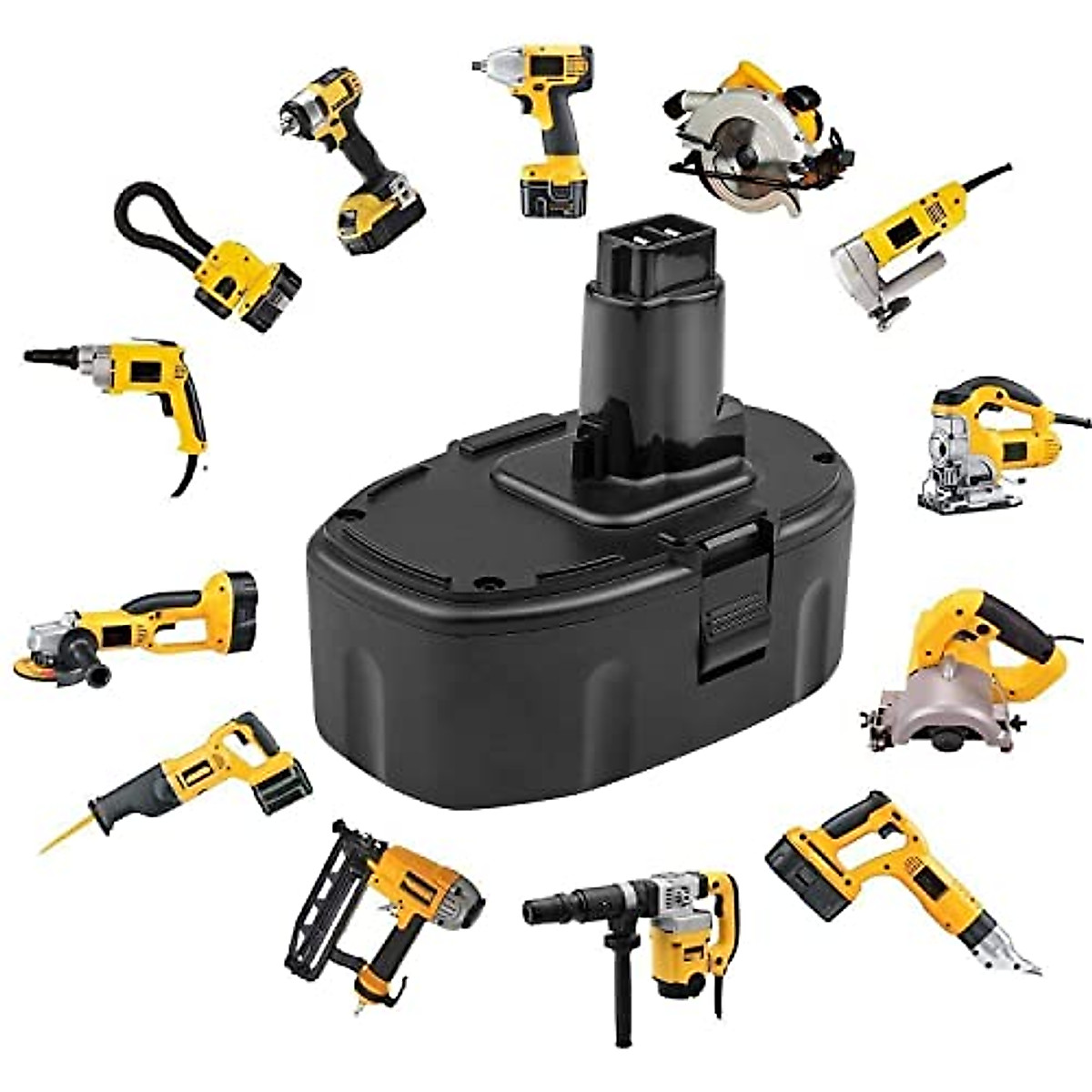 HERISKEER Replacement Battery 6.0 AH for DEWALT 18V Battery, XRP, Lithium-ion, 2-Pack, (DC9096-2)