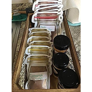 TUANTUAN 70 Pcs Cute Jar Zipper Bags Snack Sandwich Ziplock Bags Reusable Airtight Seal Storage Bags Leakproof Food Saver Bags for Travel Camping Picnic