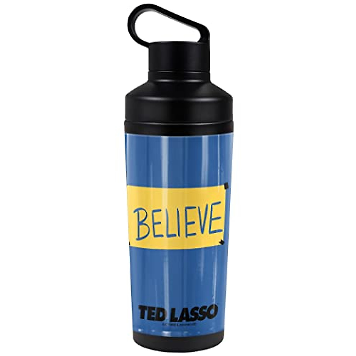 Ted Lasso OFFICIAL Ted Lasso Believe Sign 18 oz Insulated Water Bottle, Leak Resistant, Vacuum Insulated Stainless Steel with 2-in-1 Loop Cap