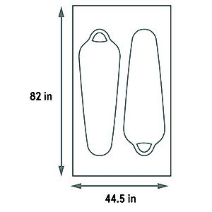 Kelty Wireless 2 Footprint, Lightweight, Water Resistant, Fitted Ground/Camping Tarp Footprint Wireless 2 Person Tent