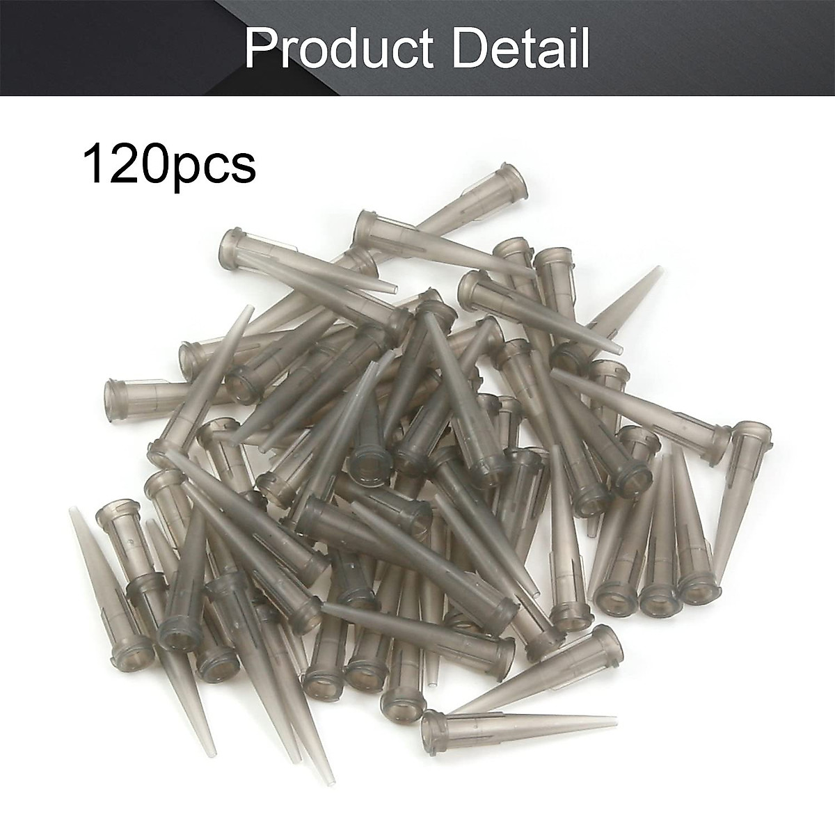 Utoolmart 16Ga Plastic Tapered Pinhead Blunt End Adhesive Dispenser Tip Luer Syringe Needle Tip Dispensing Fill Needle for Oil or Glue Applicator 120pcs