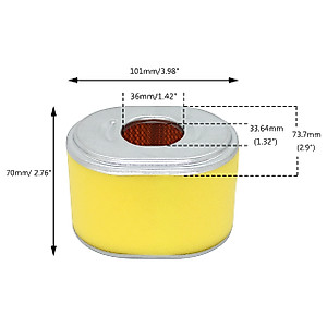 Fullas 4 Pack GX160 Air Filter 17210-ZE1-505 Compatible with Honda GX140 GX200 5.5HP 6.5HP 7.5HP Engine Plus Pre Filter, for 17210-Z4M-821,17210-ZE1-517,17210-ZE1-821,17210-ZE1-822