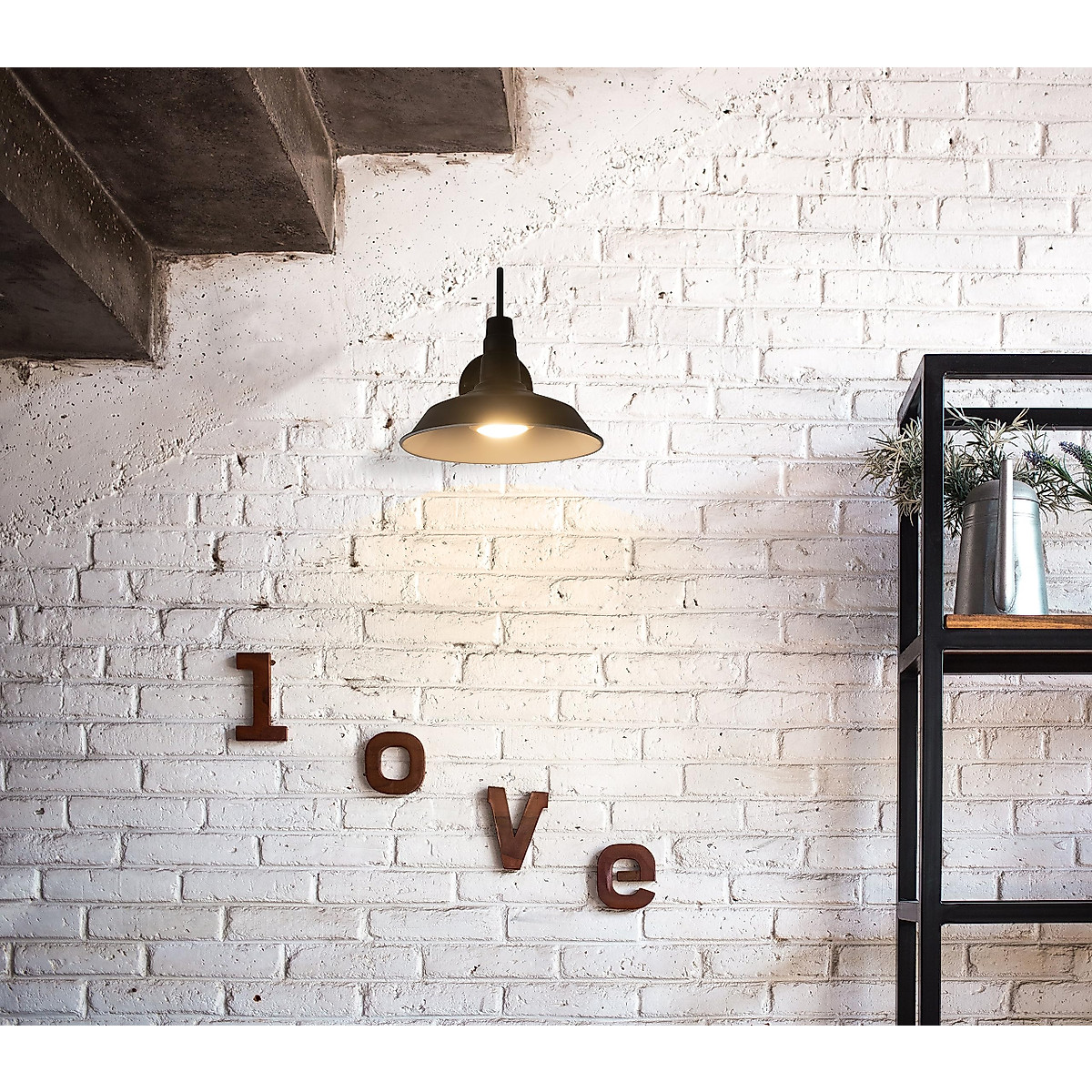 KAYYELAMP 1-Light Motion Sensor Rechargeable Battery LED Bulb Wireless Gooseneck Stem Vintage Design Wall Sconce for Entrance Terrace Bathroom Loft Stairways