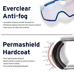 Zeal Optics Beacon Goggle Accessory Lens - Replacement Lenses For Ski & Snowboard Goggles, Observation Deck Technology Lenses - Persimmon Sky Blue Accessory Lens