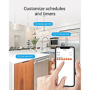 EZVIZ Smart Plug, Smart Home WiFi Outlet Compatible with Alexa, Echo, Google Home, Remote Control | T30-B(White, 2 Packs)