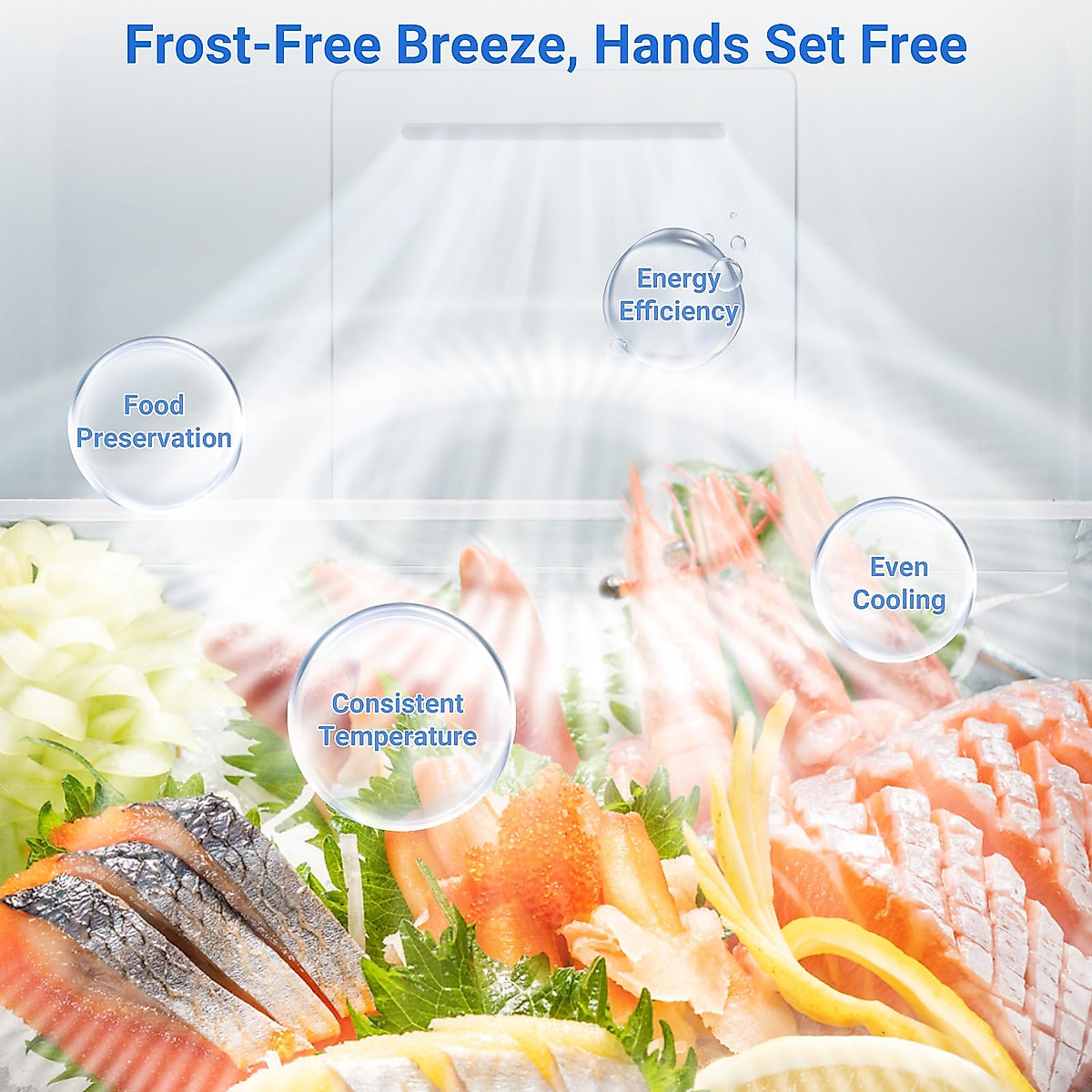 Smad 21 Cubic Feet Stand Up Freezer, Convertible Freezer/Refrigerator with LED Light, Stainless Steel Frost Free Upright Freezer with Left Open Door for Kitchen, Home,Garage