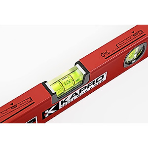 Kapro - 105 Topgrade Gradient Box Level - with Slope Measurements - Features Pre-Set Sloped Vials, Rubberized End Caps, Finely Milled Precision Surface - Hand Calibrated - Aluminum - 48 Inch