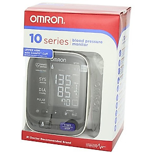 Omron BP785 10 Series Upper Arm Blood Pressure Monitor, Black/white