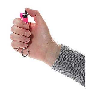 Mace Brand Mini Keychain Pepper Spray (Pink Hard Case) – Accurate 5’ Powerful Pepper Spray, Flip Top Safety Cap – Great for Self-Defense, Refillable with a Mace Refill Unit,Hot Pink