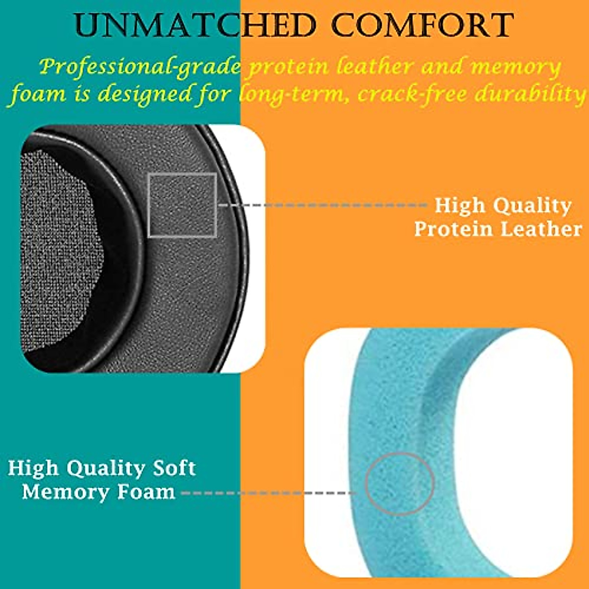 TaiZiChangQin HA-S30BT Upgrade Thicker Ear Pads Memory Foam Earpads Cushion Replacement Compatible with JVC HA-S30BT HA S30BT Headphone Protein Leather