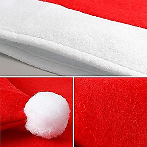 Callenbach 6Pcs Christmas Chair Covers for Dining Room Christmas Table Decoration Santa Hat Chair Back Cover for Xmas Restaurant Holiday Festival Party Decor