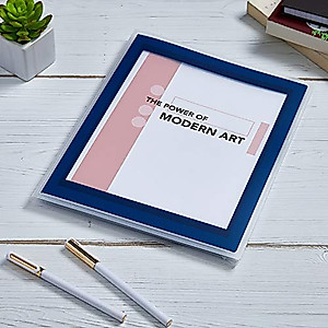 Avery Flexi-View 6 Pocket Organizer, Holds up to 150 Sheets, 3 Blue Document Organizers (47696)