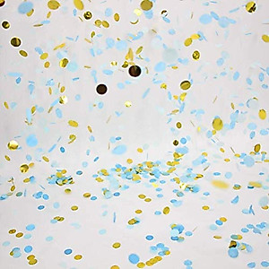 Small Circle Confetti for Party Decor 10mm - Pack of 20 Grams - Blue Gold