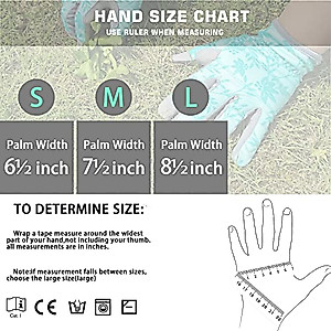 KLDOLLAR Leather Gardening Gloves for Women, Breathable Spandex & Thorn Proof, Garden Gloves for Weeding, Planting, Digging, Flexible Touch Screen Grip - Medium Green