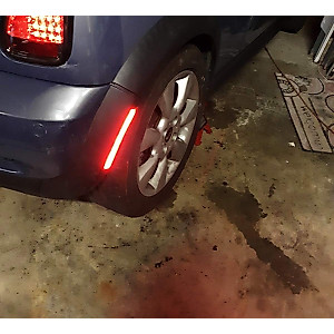 iJDMTOY Smoked Lens Amber/Red Full LED Side Marker Light Kit Compatible With 2002-2008 Gen1 MINI Cooper R50 R52 R53, Powered by Total 120-SMD LED, Replace OEM Sidemarker Lamps