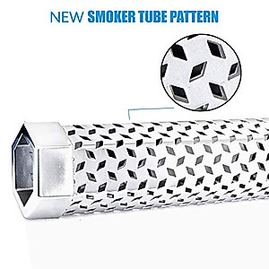 Kona Best Pellet Smoker Tube - Designed For Clean Burning Smoke, For Hours - Hot & Cold Smoking - Wood Pellets, Chips, Electric, Gas & All BBQ Grills - Heavy Duty 304 Stainless Steel - 12 Inch