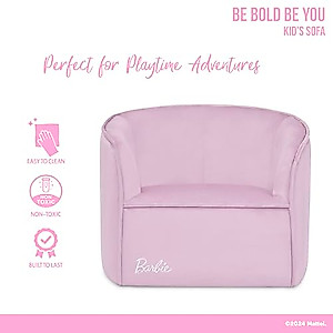 Evolur Barbie Be Bold Be You Kid's Sofa in Purple