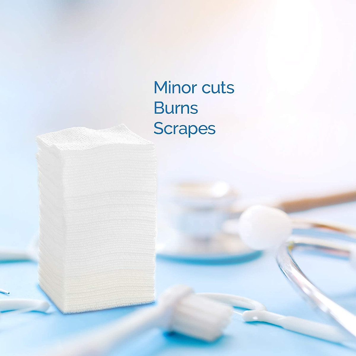 1000 Gauze Pads 2x2,JMU Sponge Non Woven 4-Ply Non-Sterile Dental Pads All Purpose Gauze