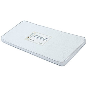 Colgate Mattress Cradle & Bassinet Mattress - GREENGUARD Gold Certified, Reversible Bassinet Pad with 2” Thickness, Wrapped in Waterproof Quilted Cover - 15” X 33” X 2”