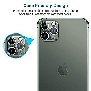[3 Pack] L K Camera Lens Protector for iPhone 11 Pro/iPhone 11 Pro Max, HD Clear Tempered Glass Protector Case Friendly Easy Installation