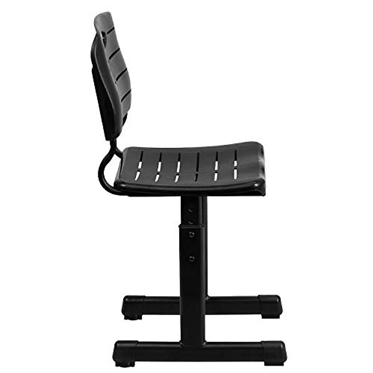 Flash Furniture Adjustable Height Black Student Chair with Black Pedestal Frame