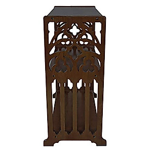 Design Toscano St. Thomas Aquinas Gothic Wooden Bookshelf