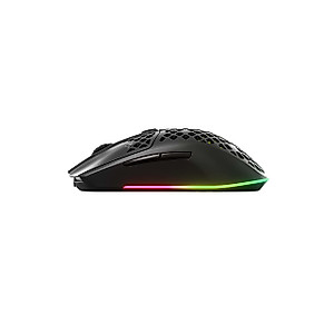 SteelSeries Aerox 3 Wireless - Super Light Gaming Mouse - 18,000 CPI TrueMove Air Optical Sensor - Ultra-Lightweight 68g Water Resistant Design - 200 Hour Battery Life – Onyx (Renewed)